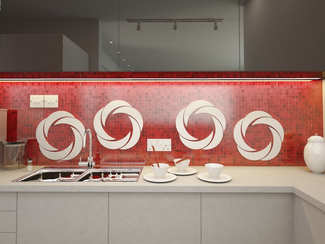 Crescent Art Tiles, Feature Wall Design, DIY Accent Wall Plans, Make ...