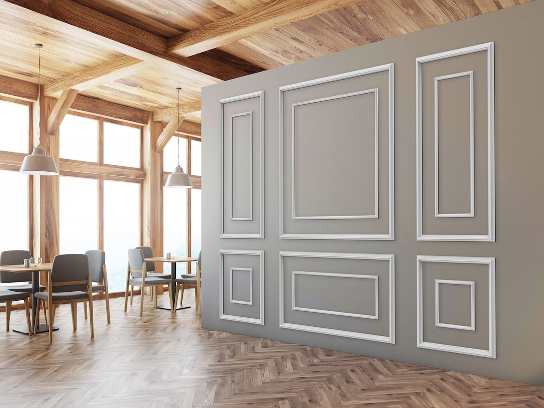 Premade Wall Moulding Panel, Wall Moulding Kit for Panelling, Self ...