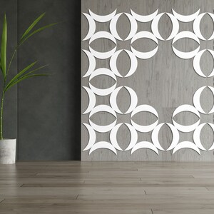 Crescent Art Tiles, Feature Wall Design, DIY Accent Wall Plans, Make ...