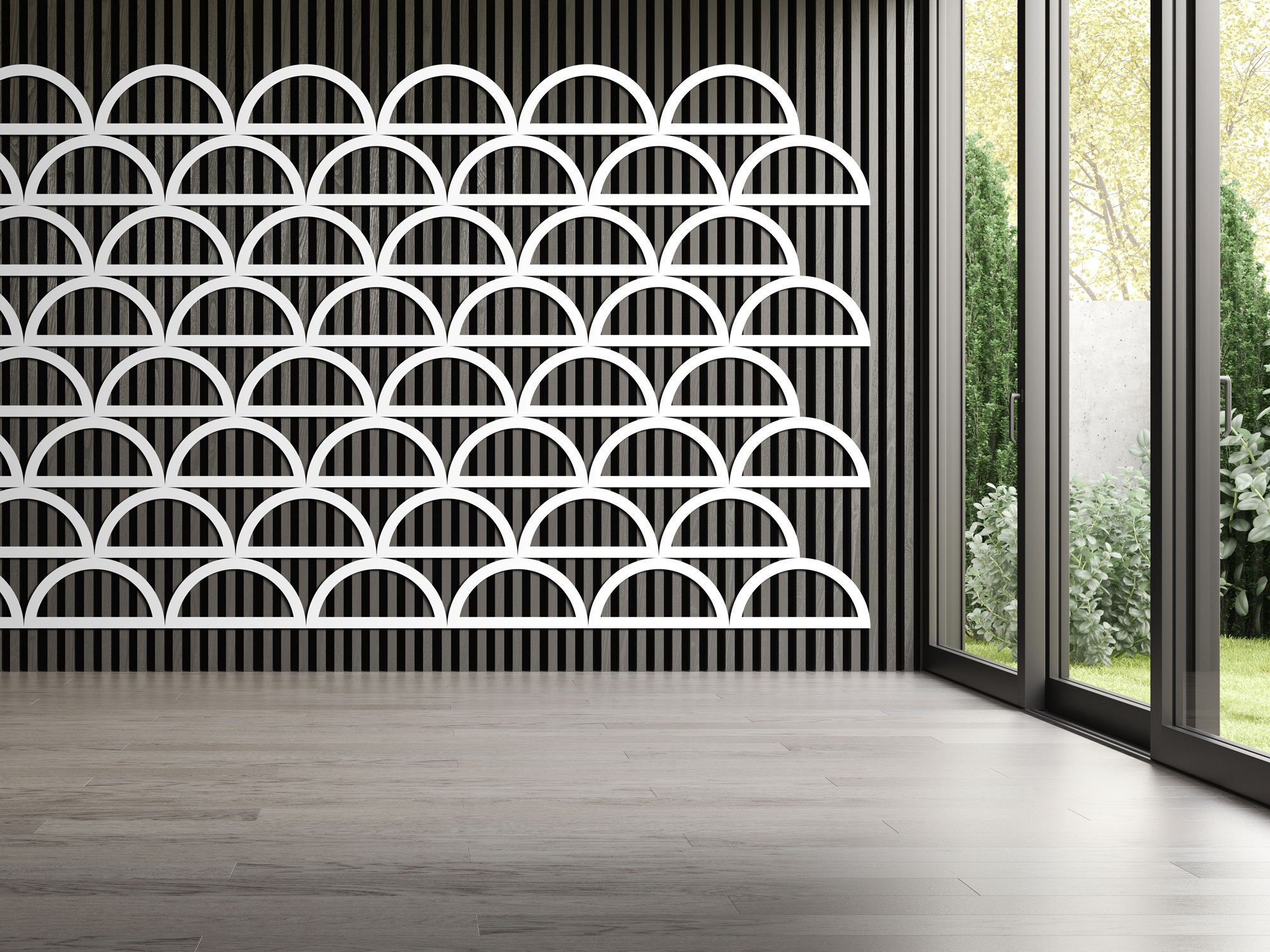 Decorative Half Circle Tiles, Wall Paneling Art Tiles for Wall, Design Your Own Accent Wall, DIY ...