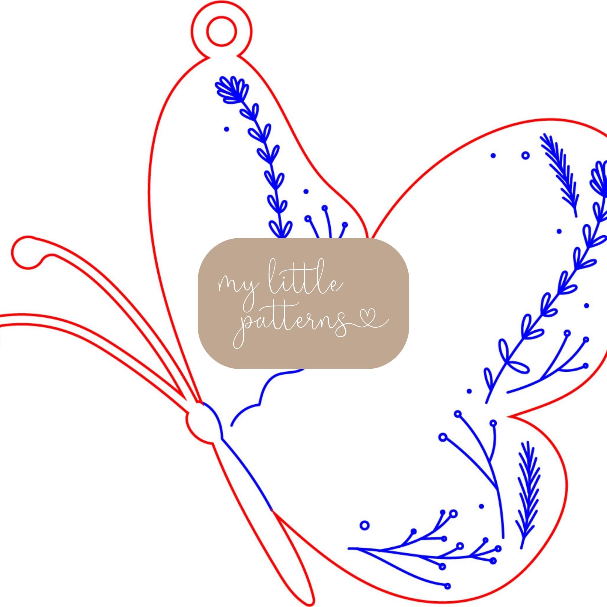 Butterfly Ornament Laser Cut Plans for Lightburn, Glowforge, Xtool ...