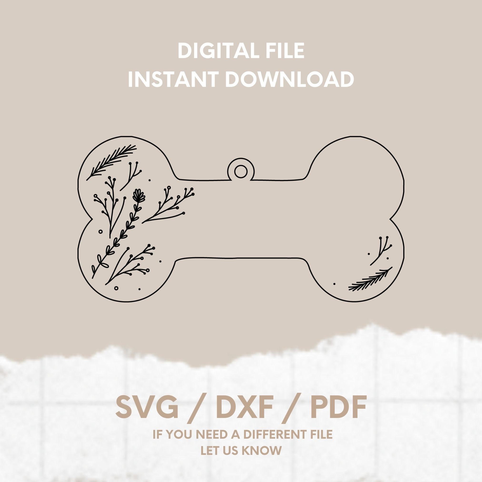 Dog Bone Ornament SVG File for Laser Cutting and Engraving - Etsy