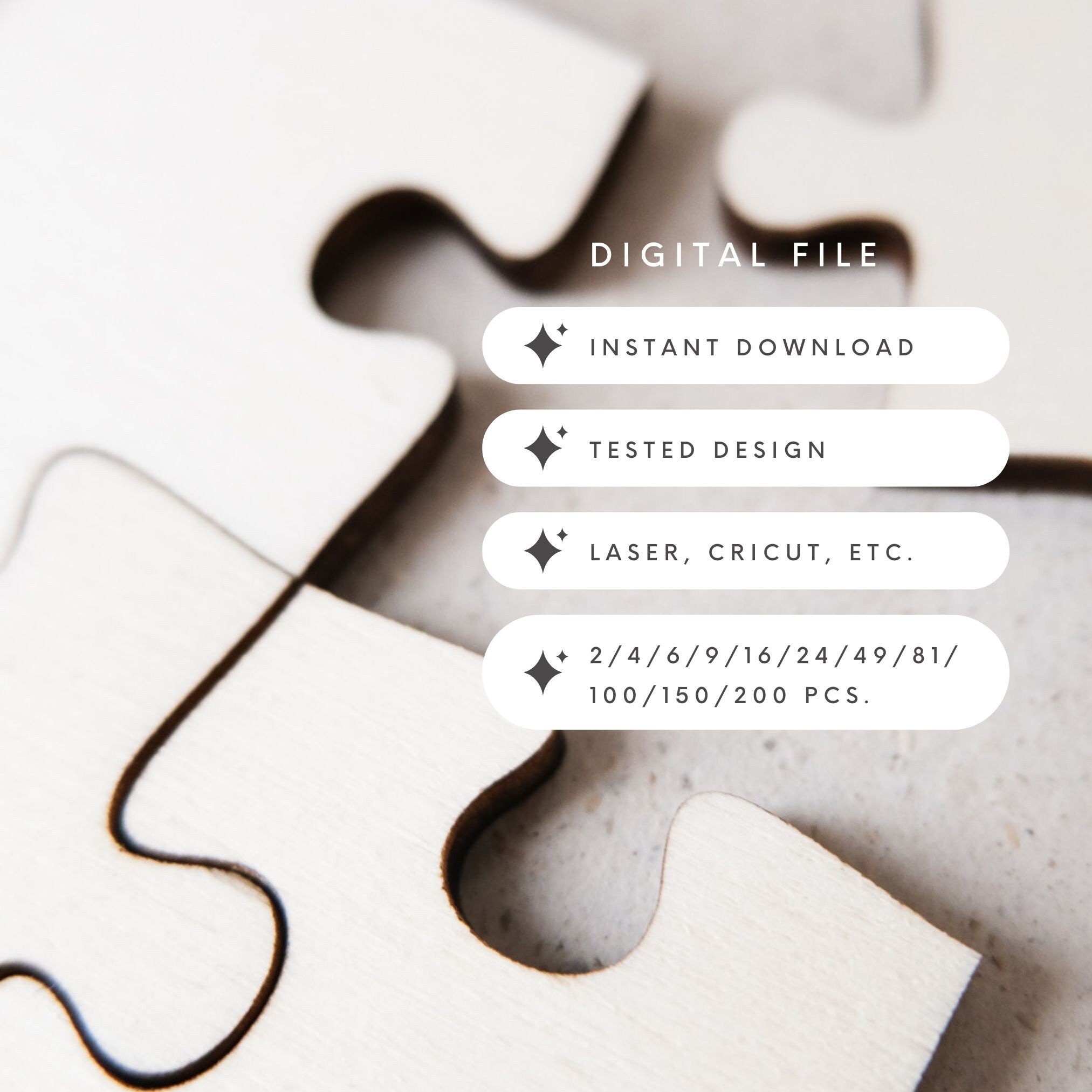 Laser Cut Puzzle SVG Set: 11 Montessori Laser Files - Etsy