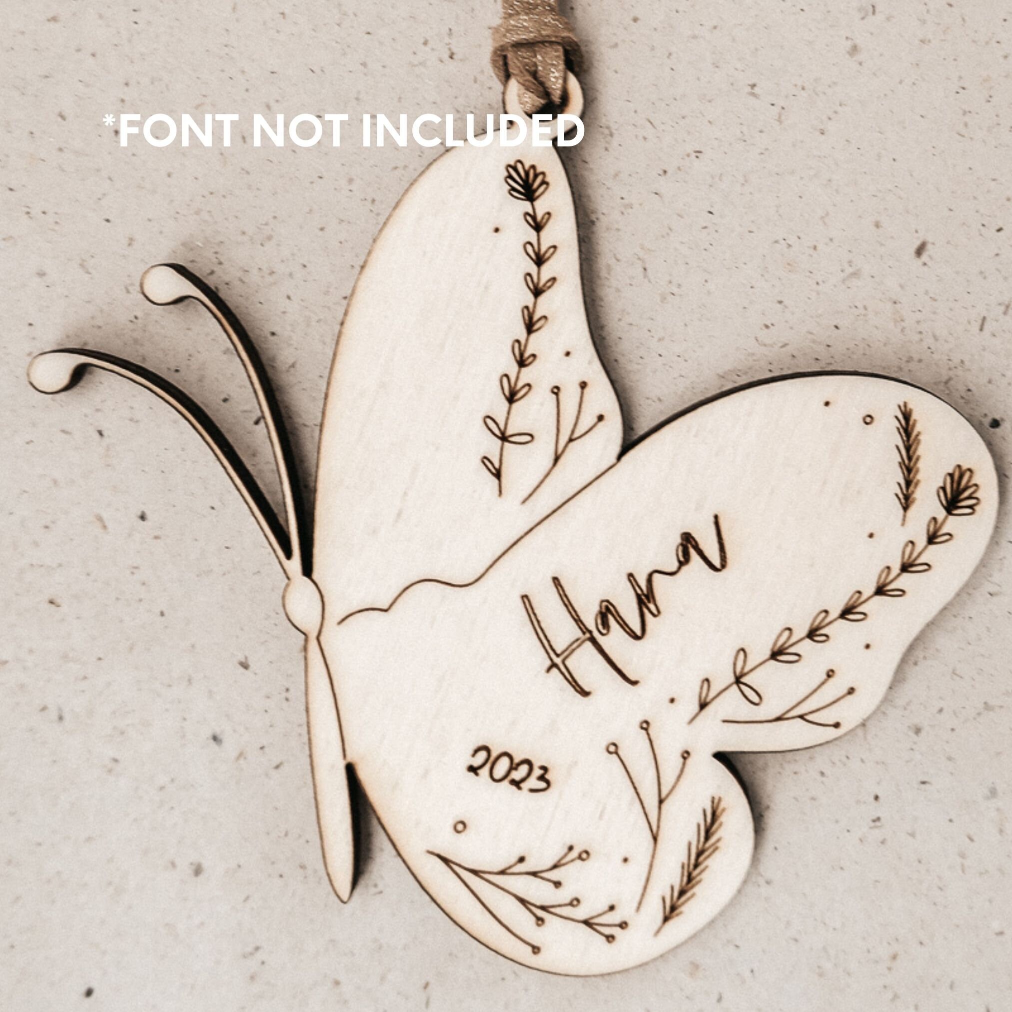 Butterfly Ornament Laser Cut Plans for Lightburn, Glowforge, Xtool ...