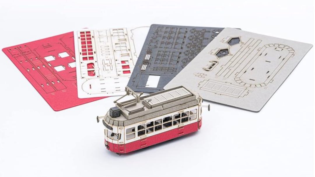 Tram Paper Model DIY Papercraft - Etsy