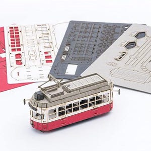 Paper Model Tram DIY KIT Cardboard Assembly Kit - Etsy