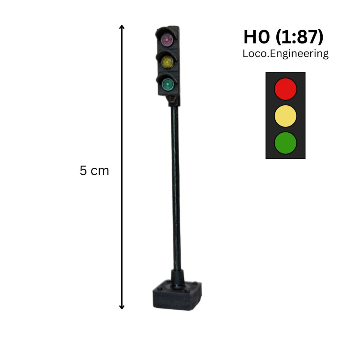 Traffic Light Signal H0 1:87 LED Diorama Layout Train Walk Crossing ...