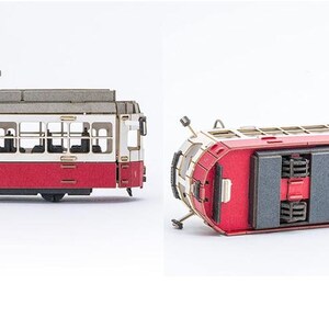 Paper Model Tram DIY KIT Cardboard Assembly Kit - Etsy