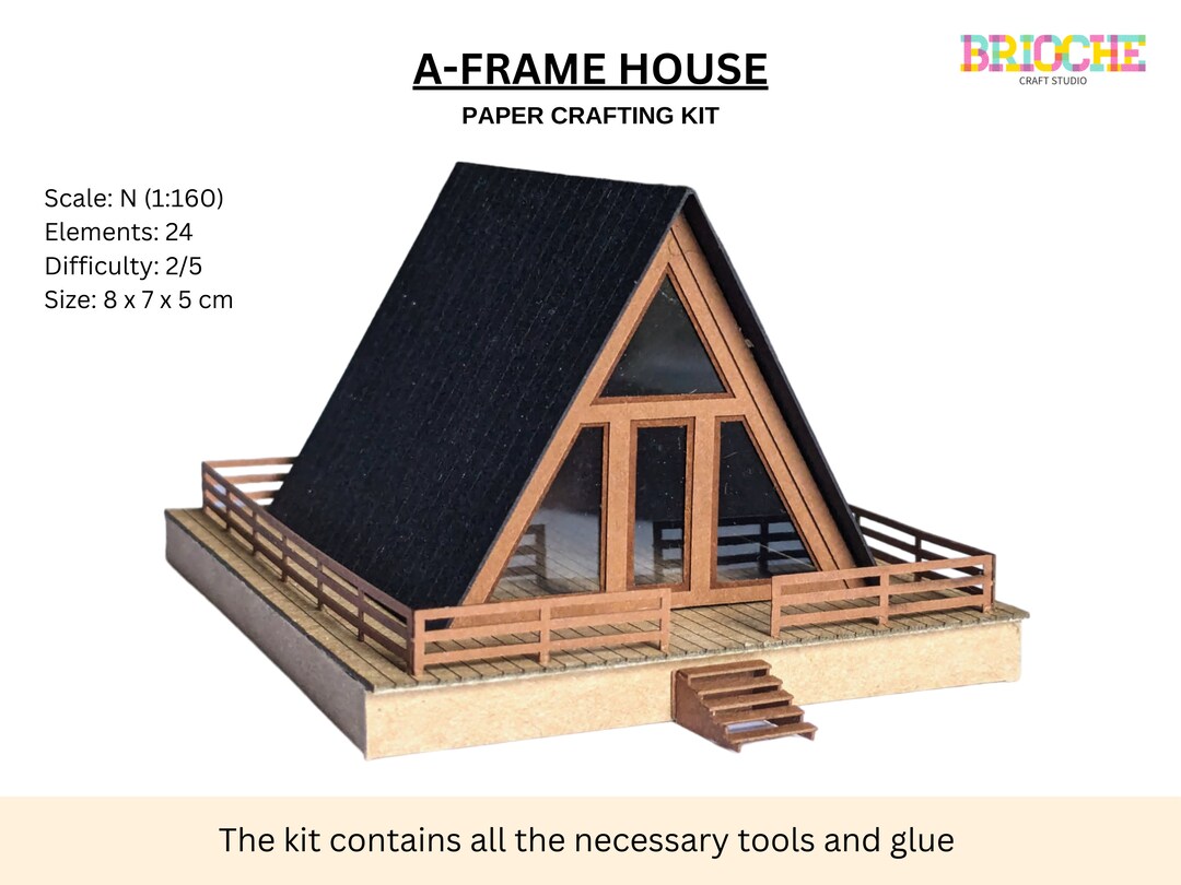 Paper Craft Kit A-frame House, DIY Adult Craft Kit - Etsy
