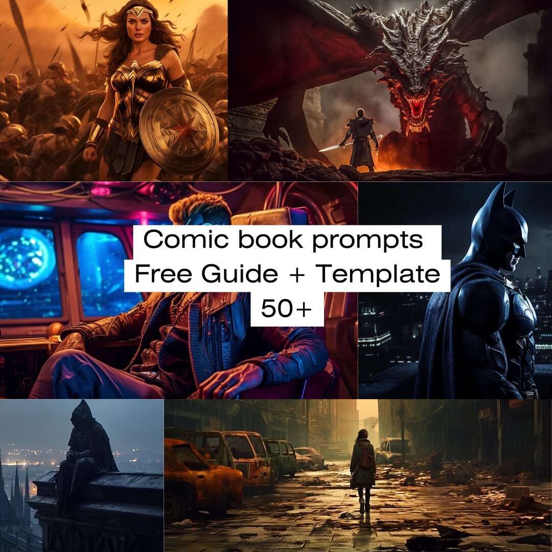Midjourney Prompts, Comic Books, Guide + Prompts E-book - Etsy