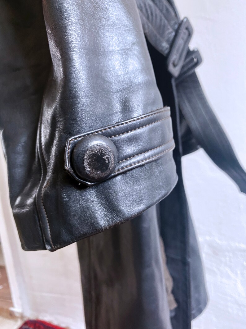 80s/90s Matrix Coat in Black Heavy Genuine Leather Trench - Etsy