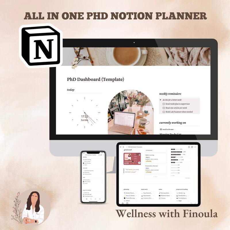 Phd Template Notion - Etsy
