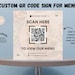 Printable Menu QR Code Sign Template, Editable Scan to View Menu Sign ...