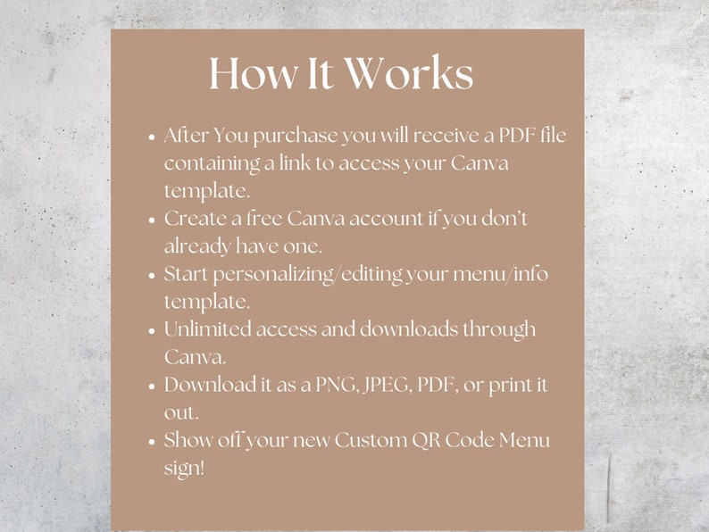 Printable Menu QR Code Sign Template, Editable Scan to View Menu Sign ...