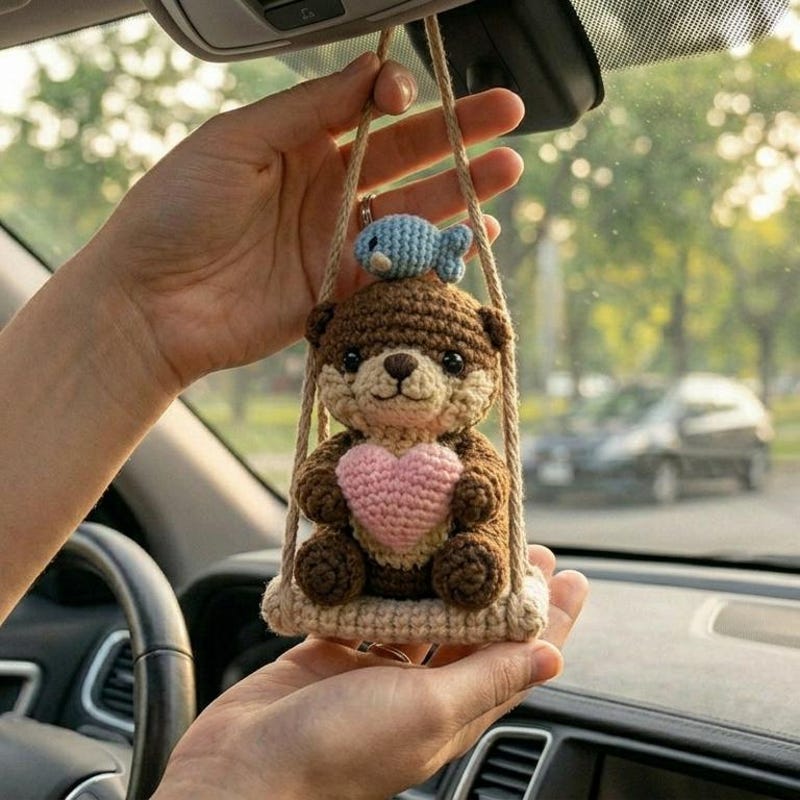 Otter Hanging Car Charm - Etsy