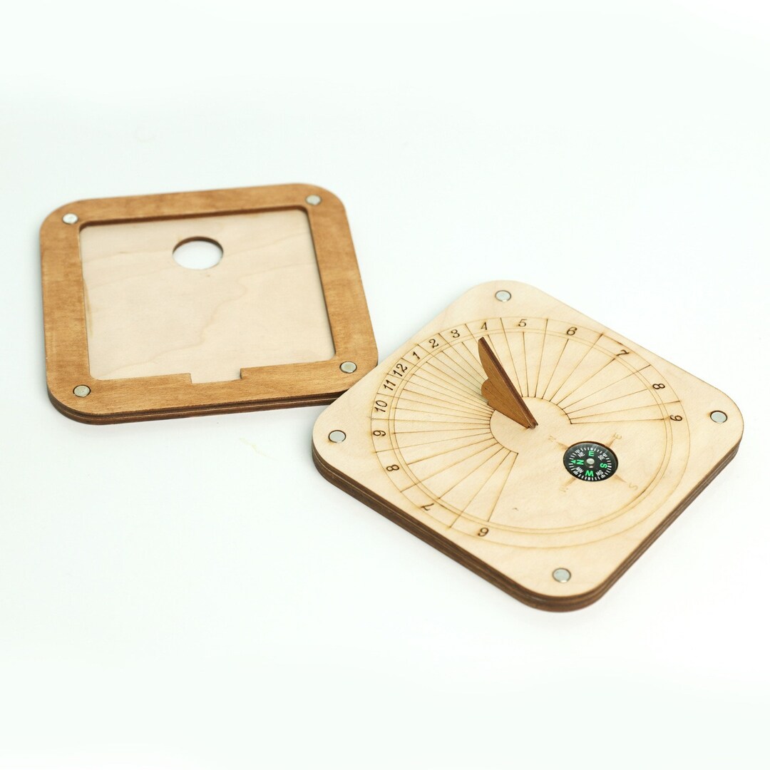 Personalized Wooden Sundial With Compass, Outdoor Toy for Boys ...