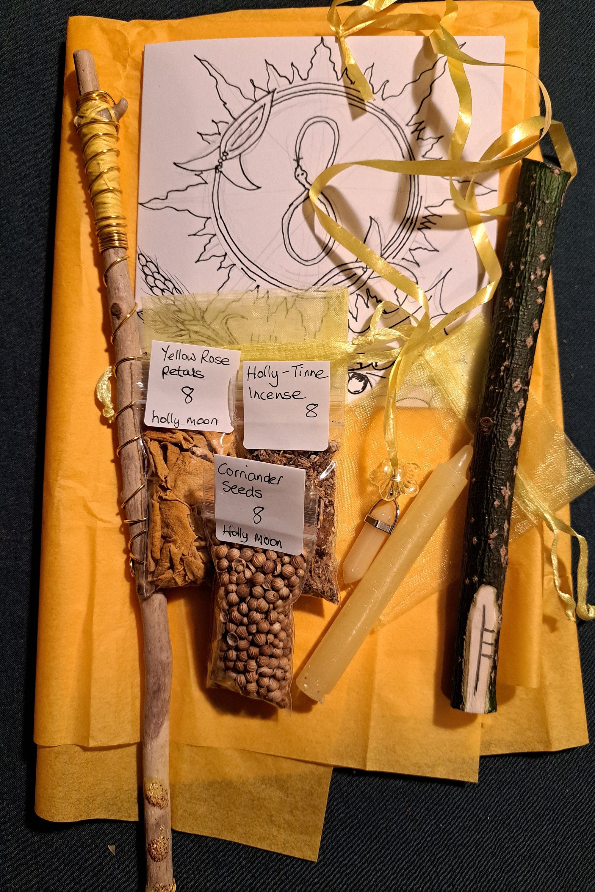 Ogham Stave Moon Ritual Set - Etsy