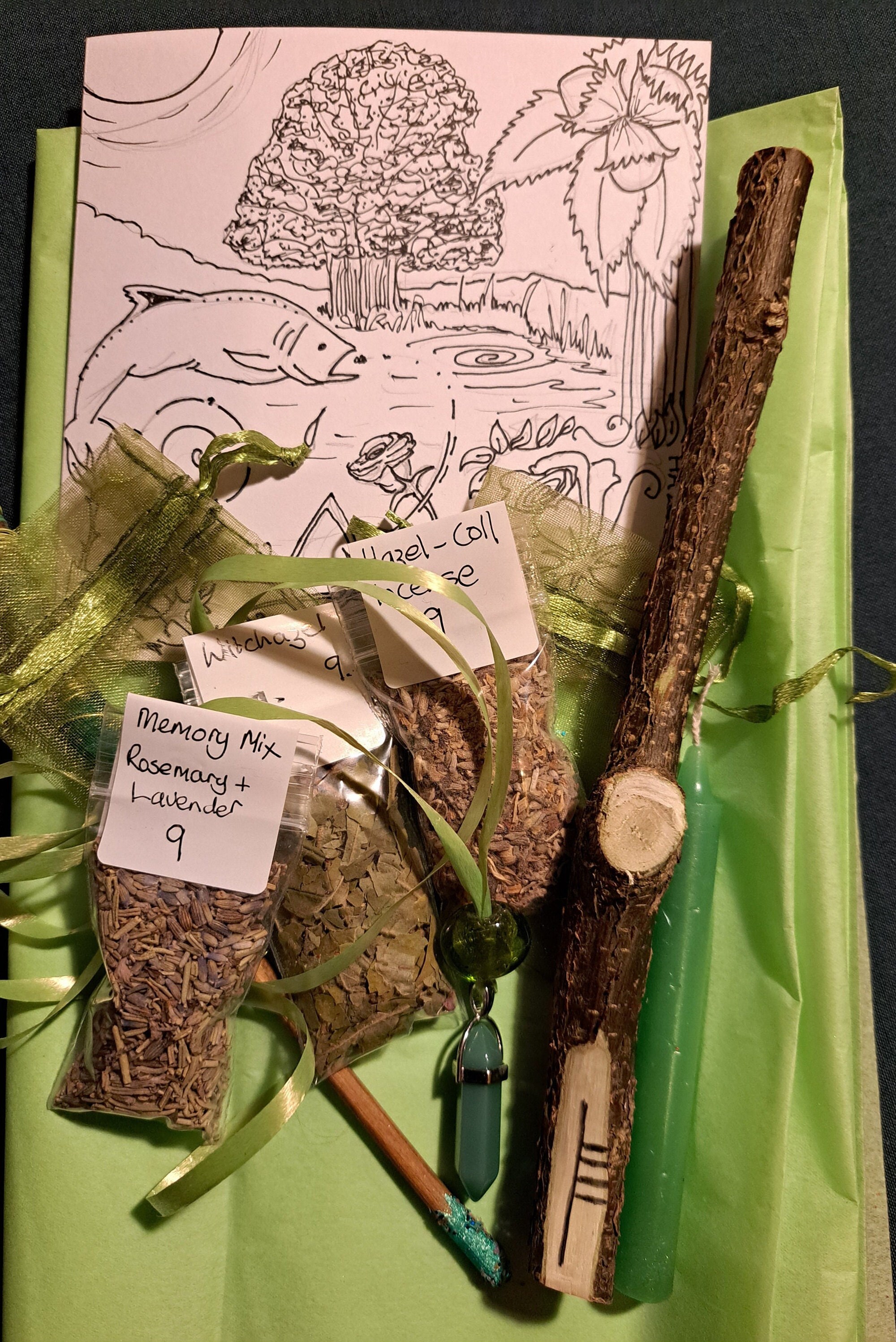 Ogham Stave Moon Ritual Set - Etsy