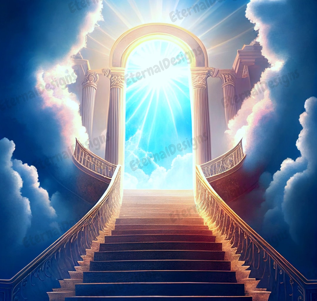 Heaven Background PNG | Memorial Background | Stairs to Heaven | Heaven ...