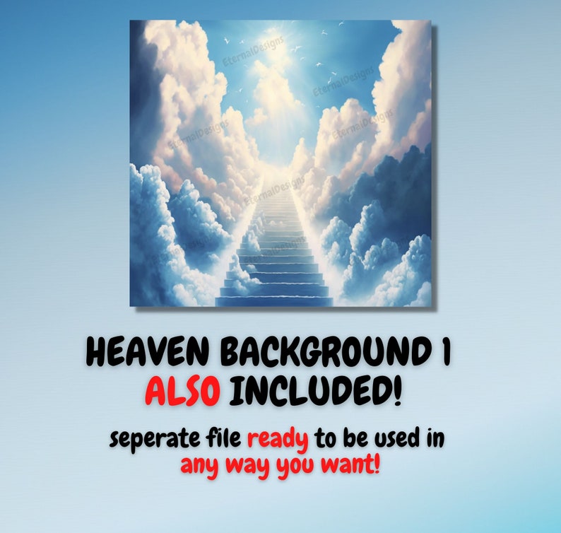 In Loving Memory PNG Heaven Background stairway to Heaven - Etsy