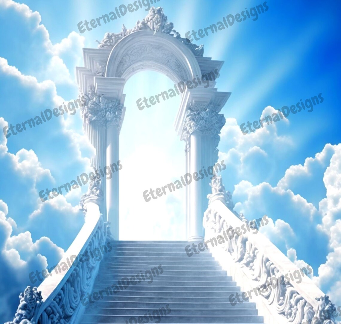 Heaven Background PNG | Memorial Background | Stairs to Heaven | Heaven ...