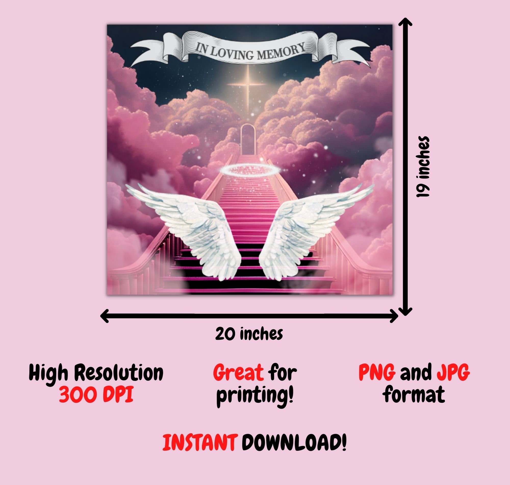 Pink in Loving Memory 03 | in Loving Memory PNG | Memorial Background ...