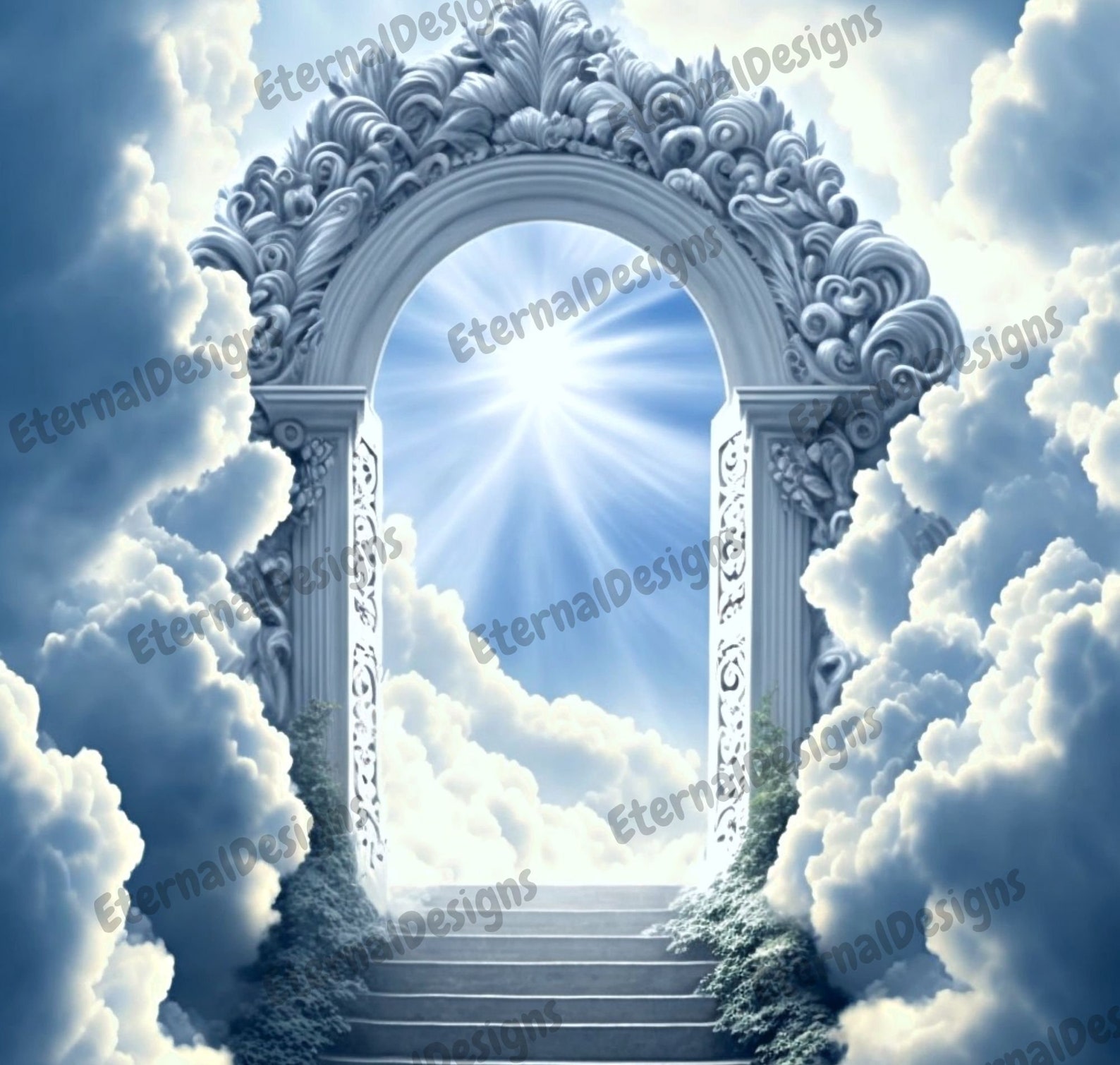 Heaven Background PNG | Memorial Background | Stairs to Heaven | Heaven ...