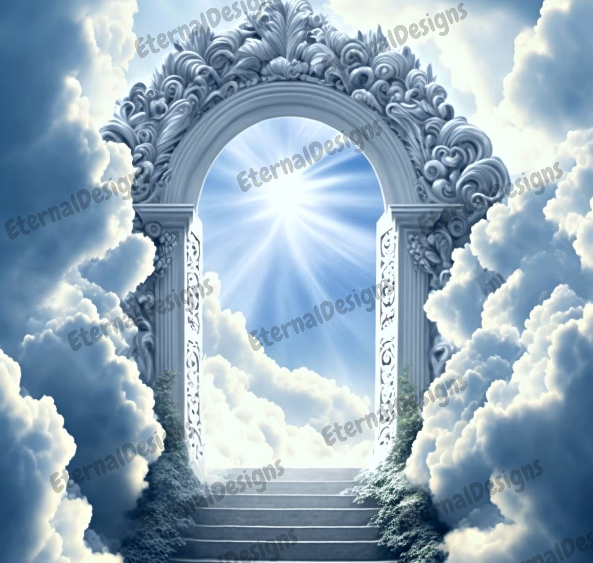 Heaven Background PNG | Memorial Background | Stairs to Heaven | Heaven ...