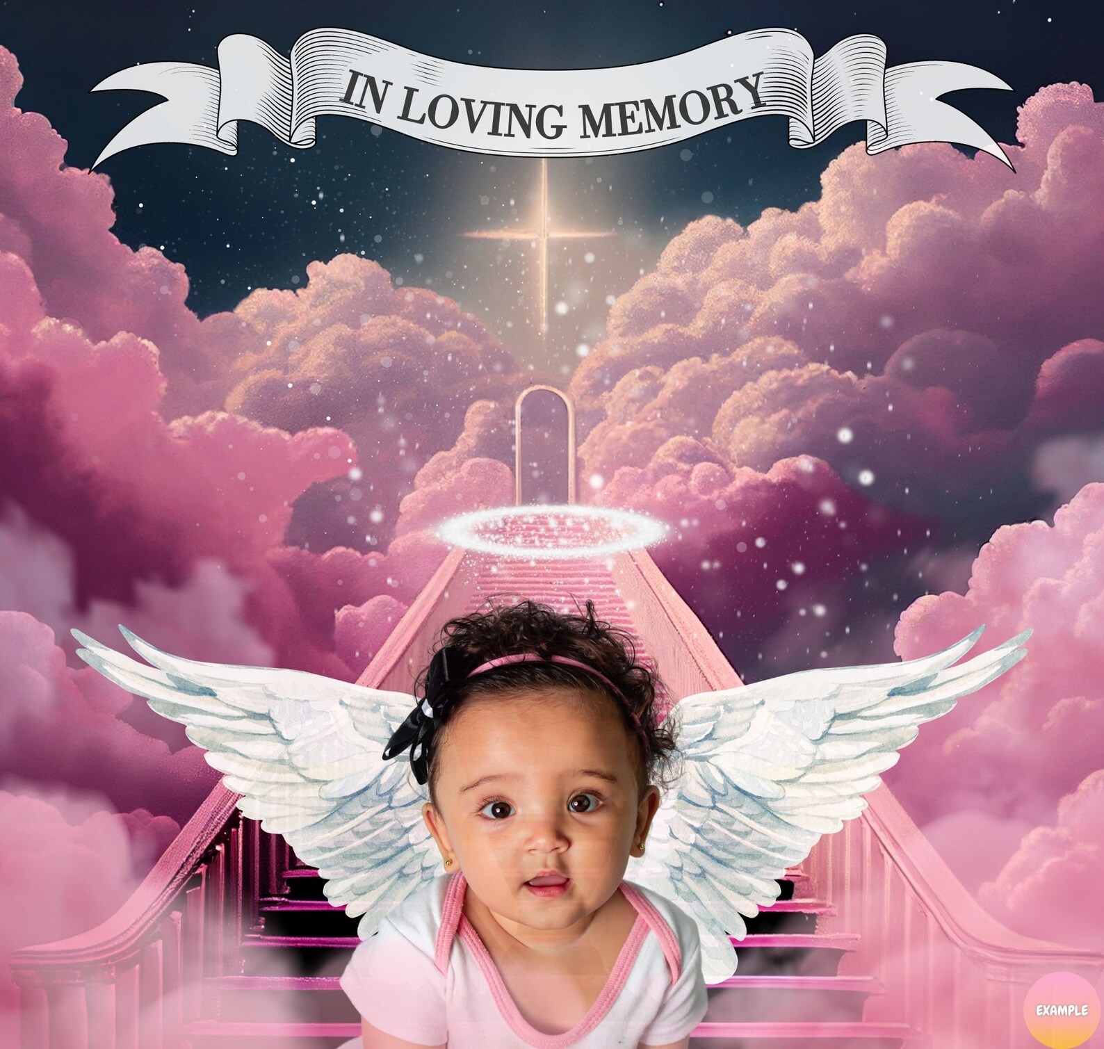 Pink in Loving Memory 03 | in Loving Memory PNG | Memorial Background ...