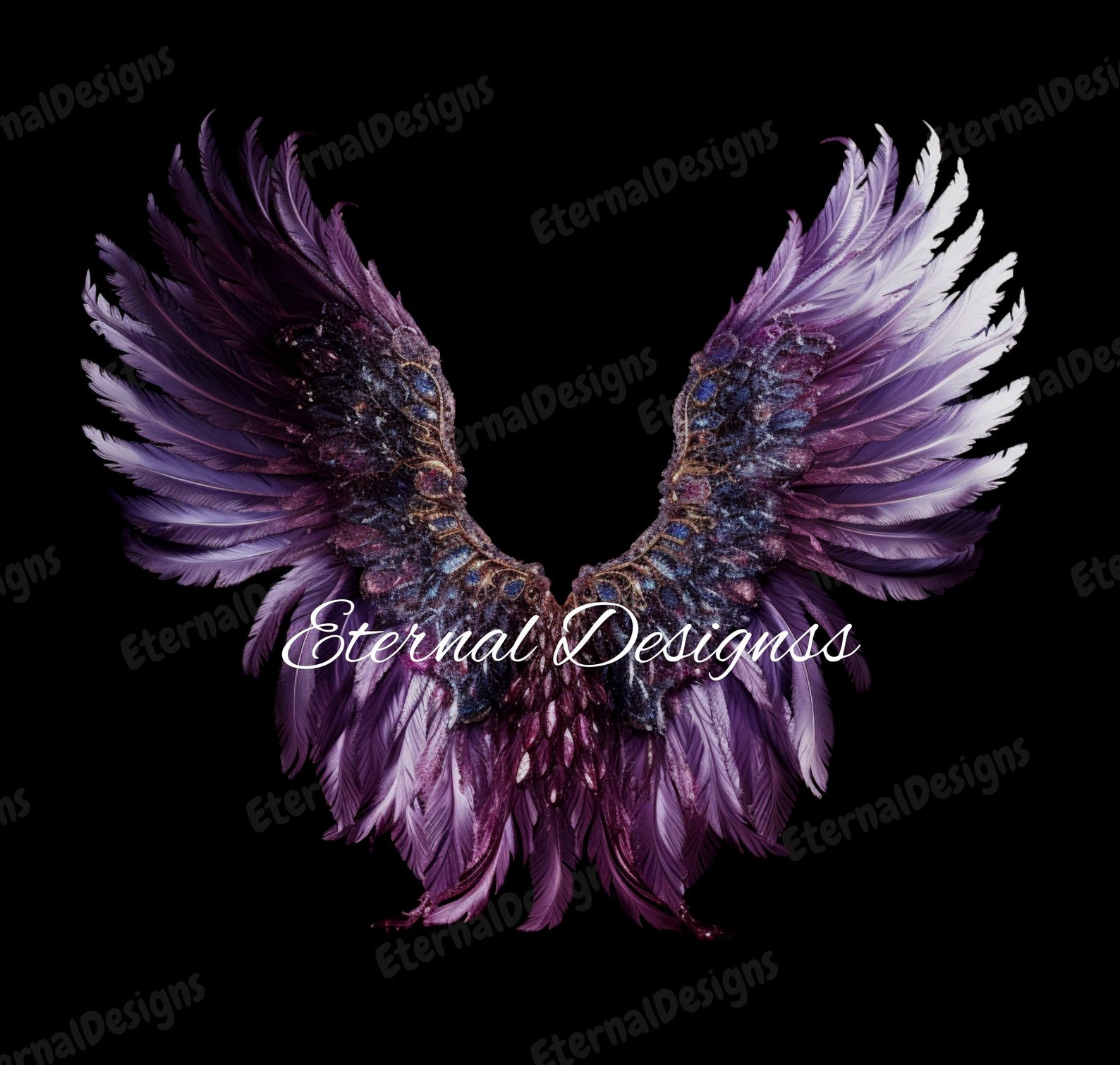 Purple Angel Wings PNG Angel Wings Clipart Realistic Wings - Etsy