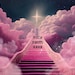 Pink Heaven Background PNG | Memorial Background | Stairs to Heaven ...