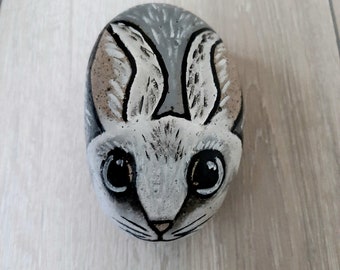 Rock Rabbit Rock Painting - Etsy