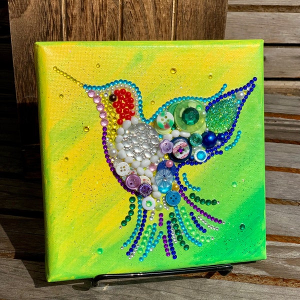 Button Art Canvas - Etsy