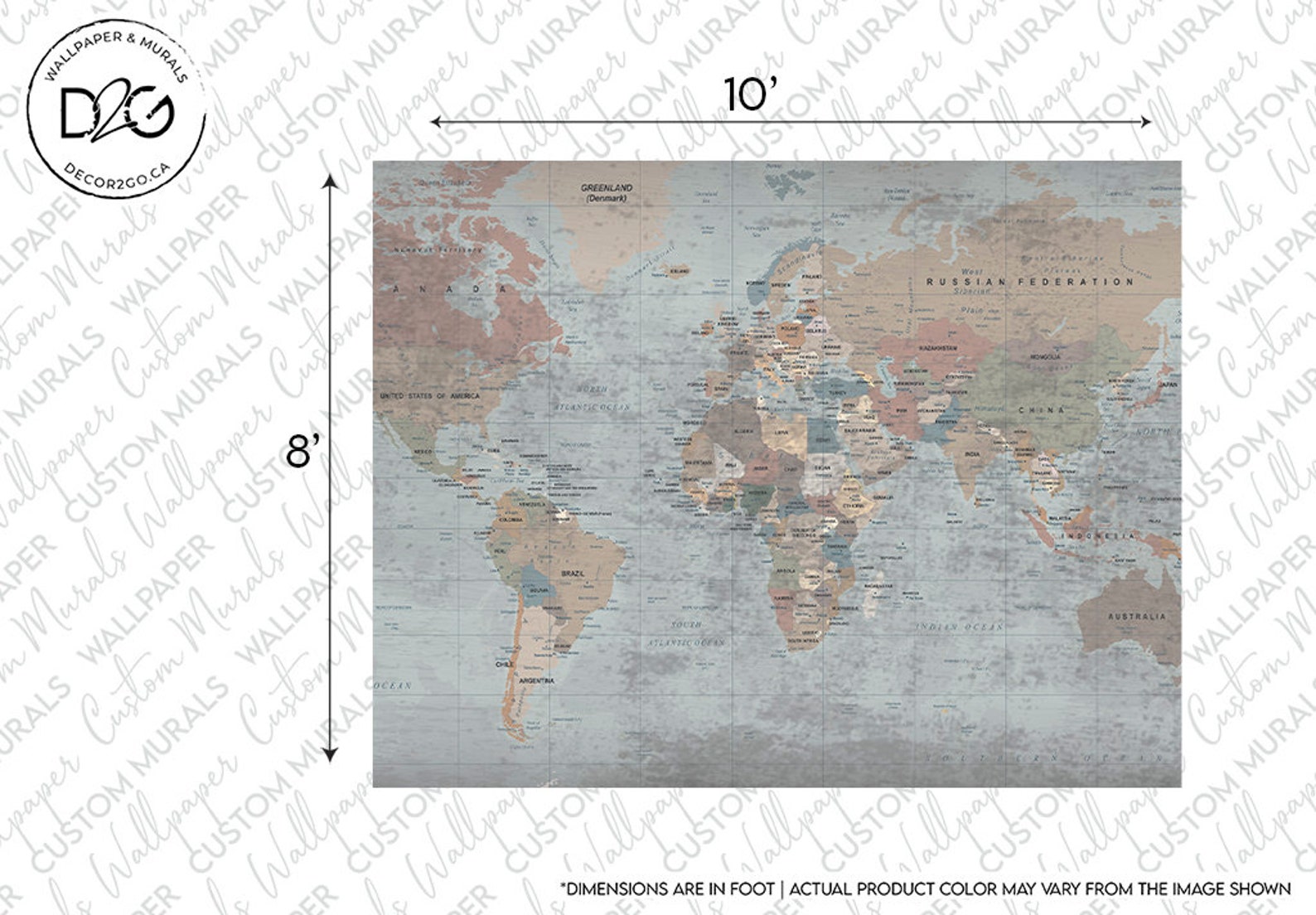 Classic Old World Map Wall Mural | Large Historical Cartography ...