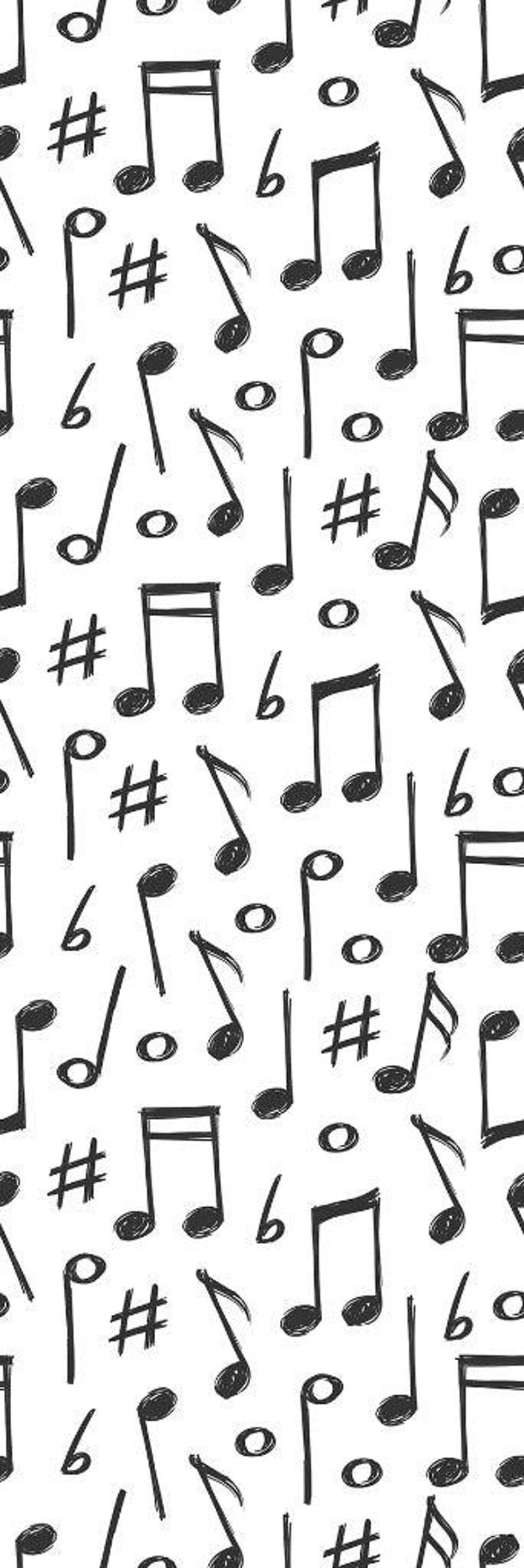 Music Notes Mural Wallpaper - Etsy
