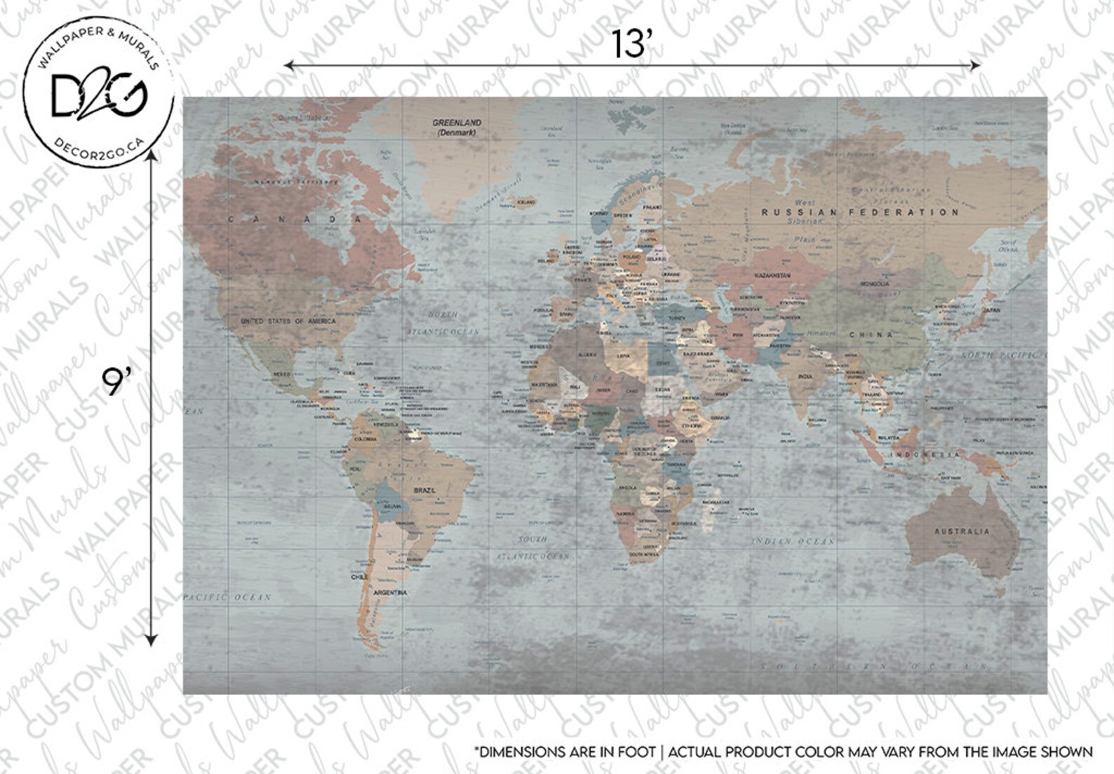 Classic Old World Map Wall Mural | Large Historical Cartography ...