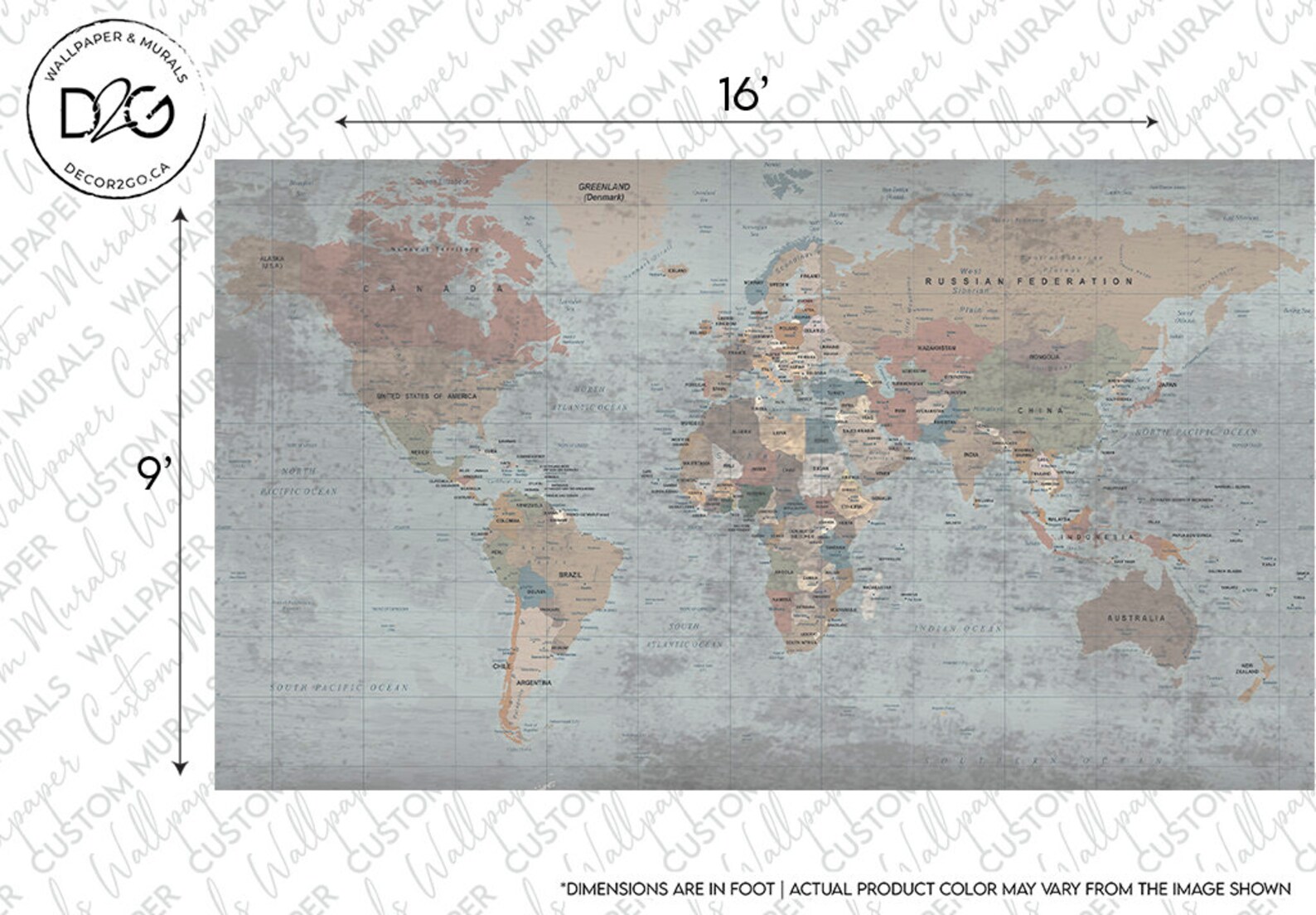 Classic Old World Map Wall Mural | Large Historical Cartography ...