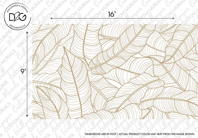 Golden Escape Wallpaper Mural - Etsy