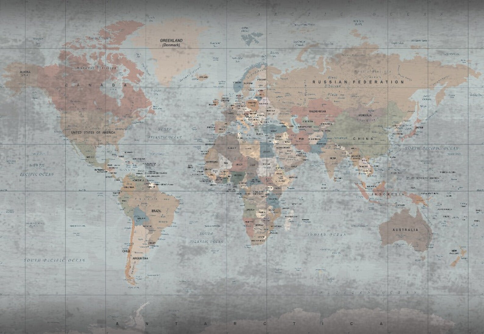 Classic Old World Map Wall Mural | Large Historical Cartography ...