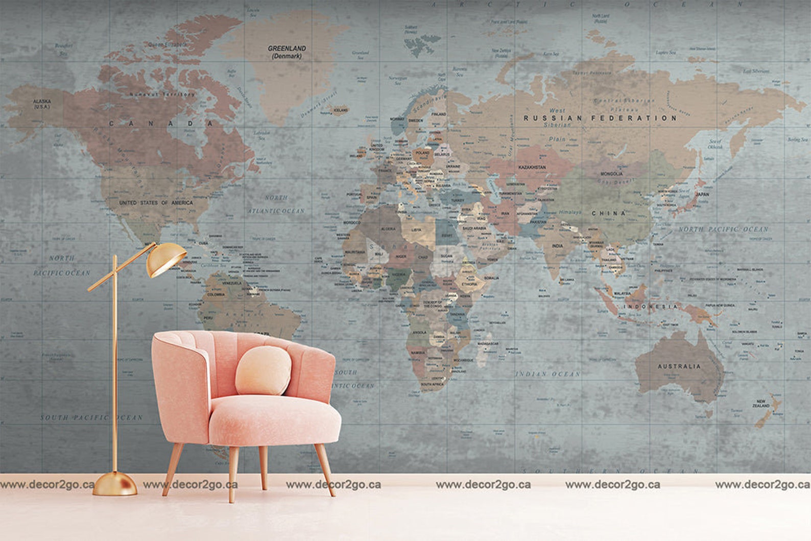 Classic Old World Map Wall Mural | Large Historical Cartography ...