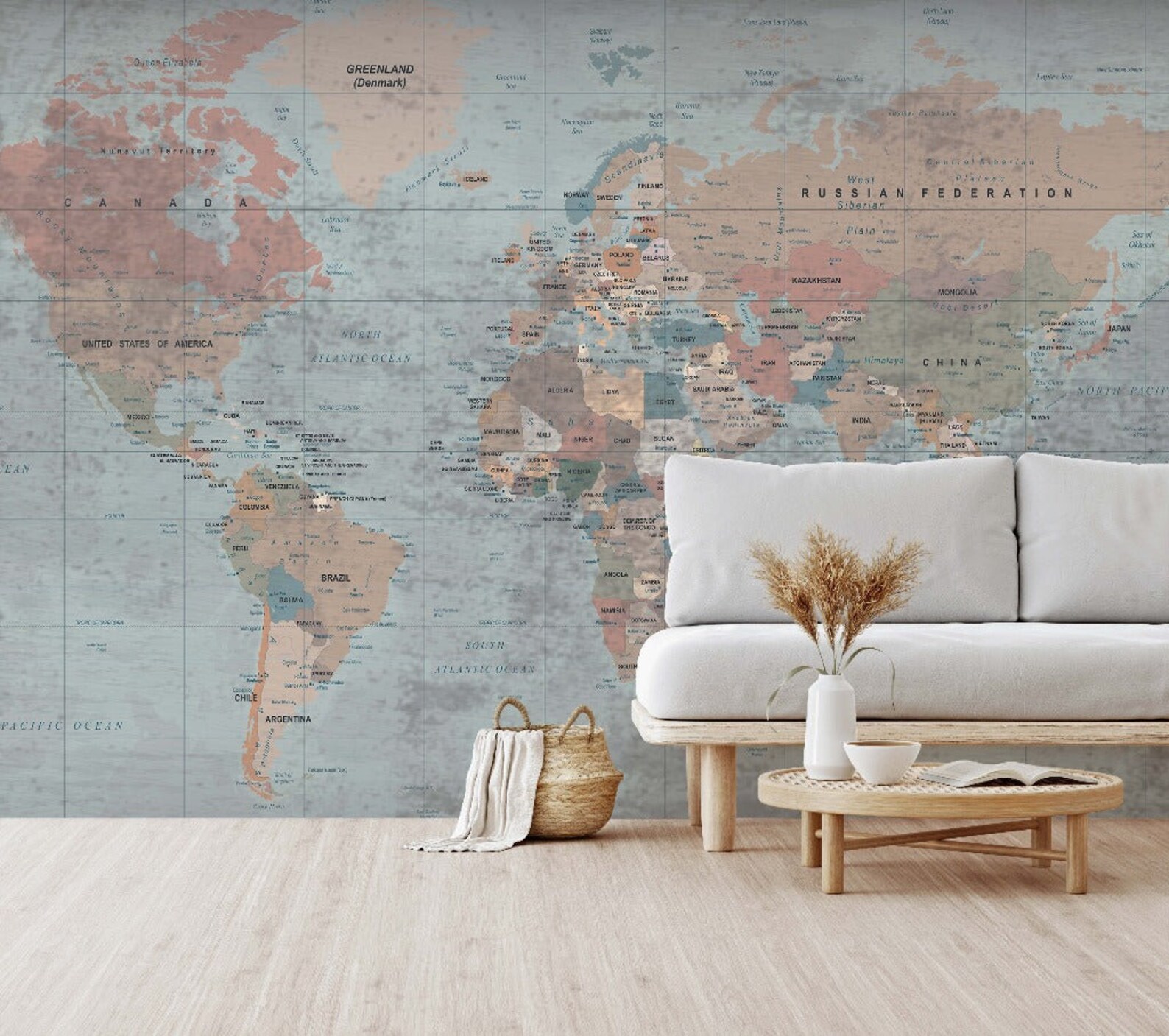 Classic Old World Map Wall Mural | Large Historical Cartography ...