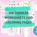 Printable Toddler Workbook Worksheets - Etsy