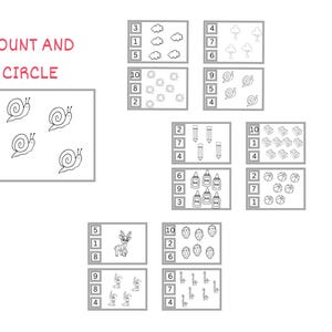 Numbers Worksheets 1 - 10 - Etsy