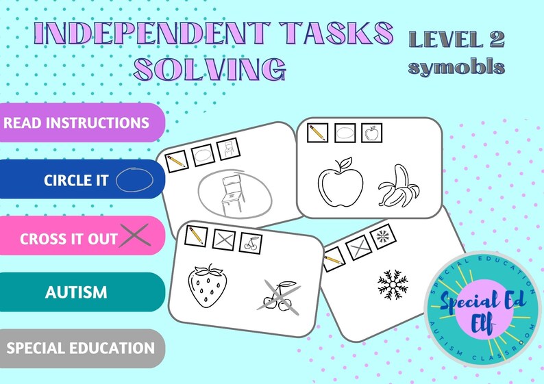 Independed Tasks Solving for Special Education and Autism Classroom - Etsy