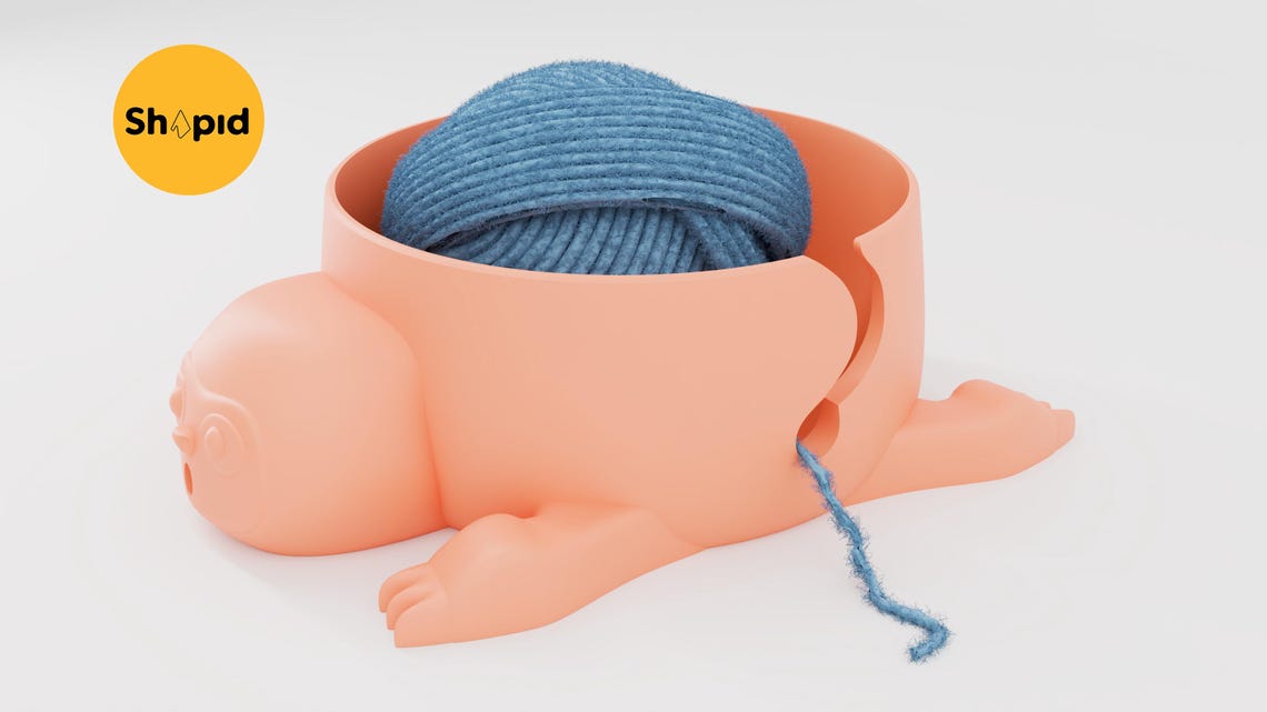 Sloth Yarn Bowl STL File: 3D Print Crochet, Knitting - Etsy