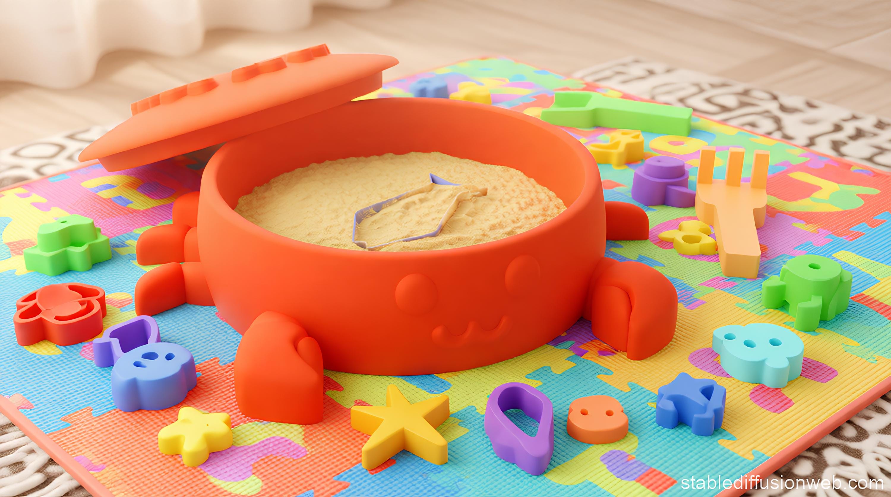 3D Printed Crab Sandbox Toy: Sensory Play STL File - Etsy