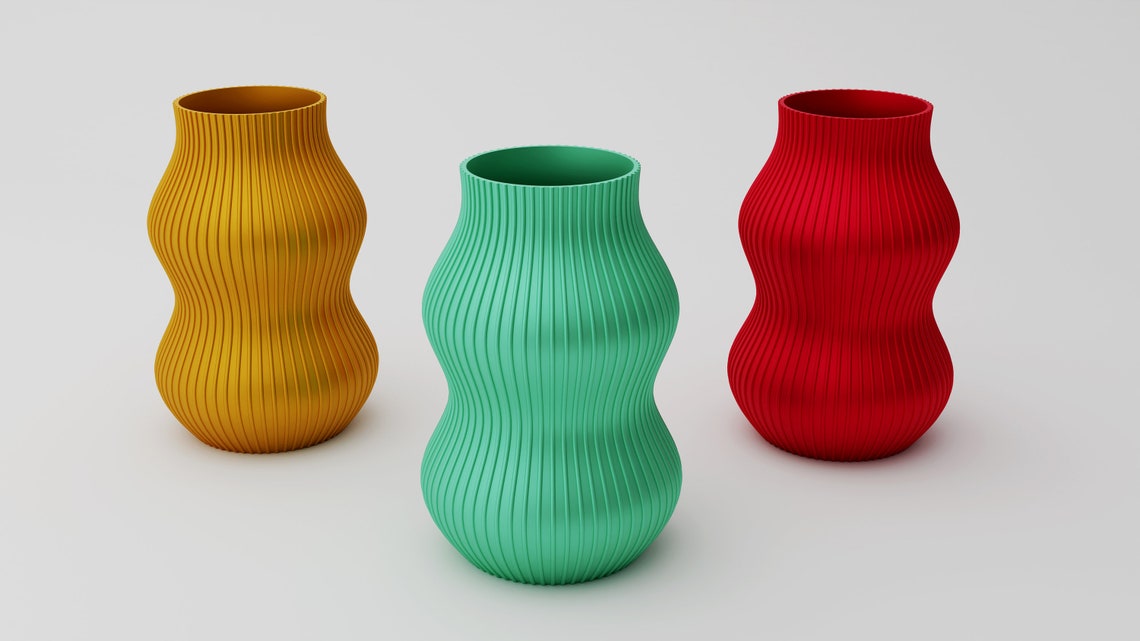 STL Vase for Flower 3D File for 3D Printing With Organic Shape and ...