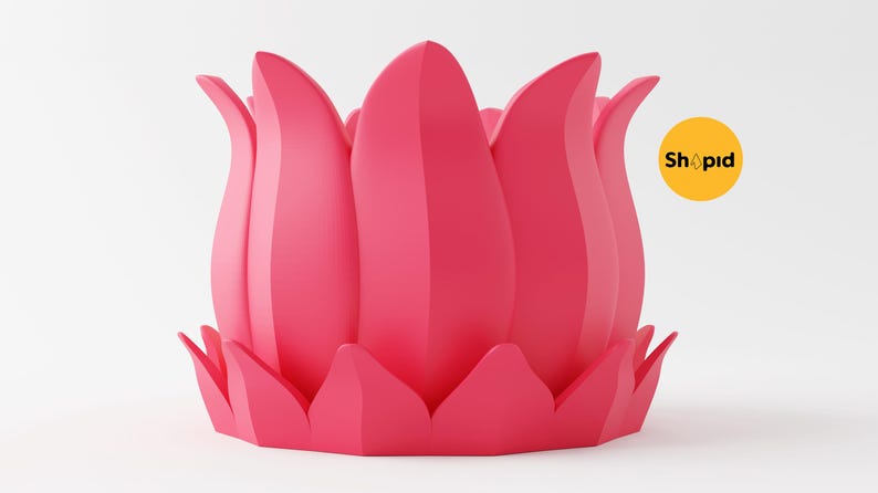 Flower Planter STL File – 3D Printable Petal Pot With Saucer (digital ...