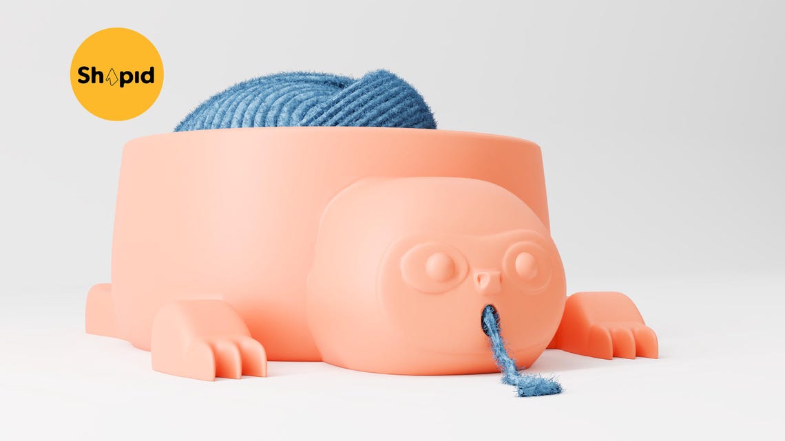 Sloth Yarn Bowl STL File: 3D Print Crochet, Knitting - Etsy