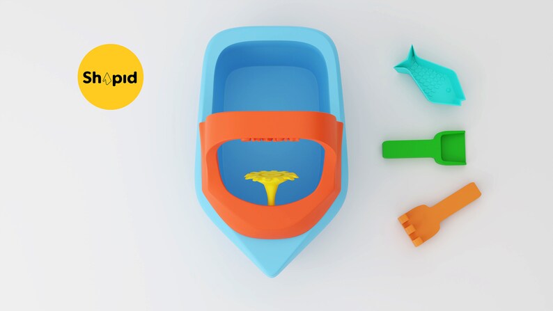 3D Printed Tugboat Sandbox: Sensory Play Toy STL File - Etsy